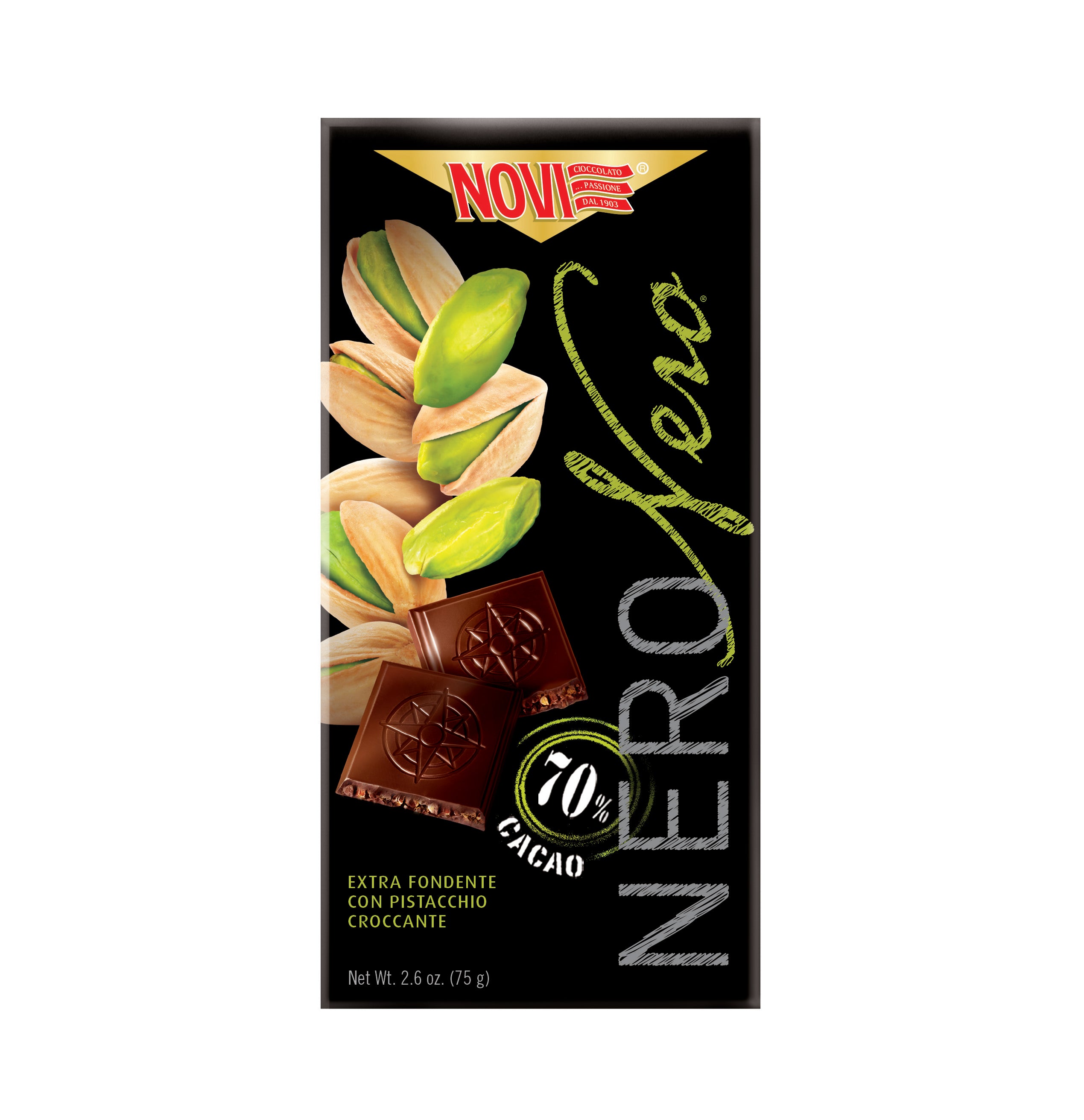 Novi Nero Nero Dark Chocolate Pistachio – Gigi Importing