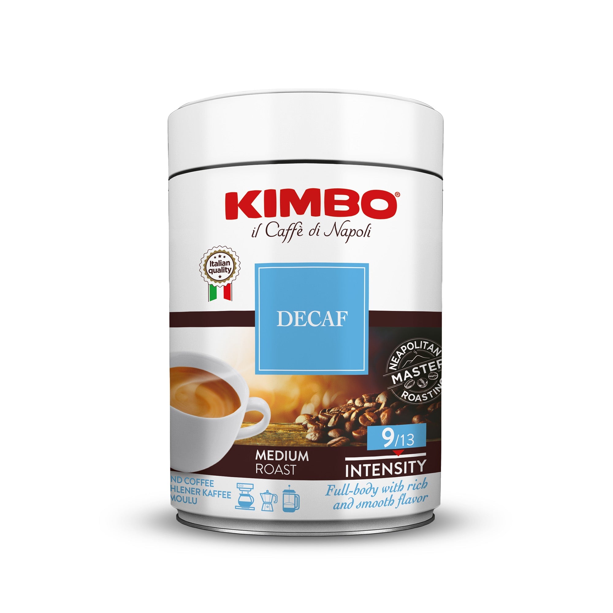 Kimbo Decaf Ground Coffee Tin – Gigi Importing
